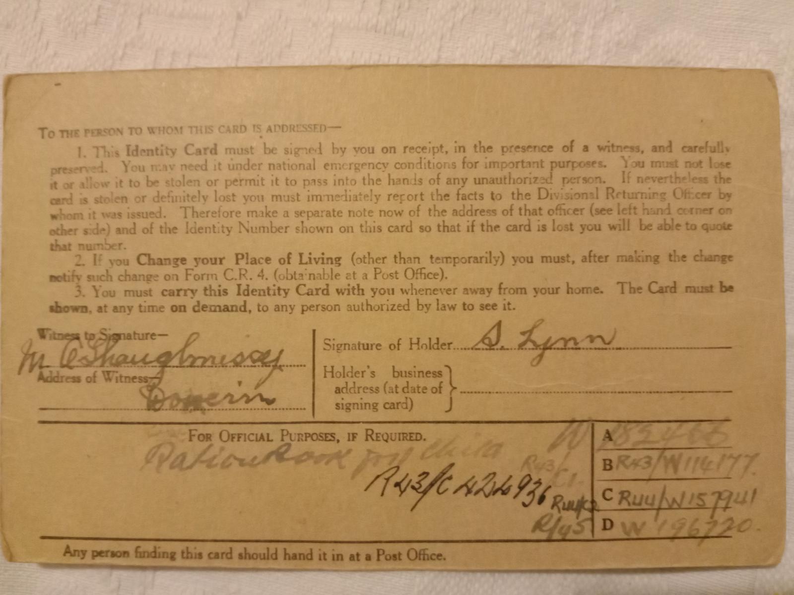 World War II identity card | Collections WA